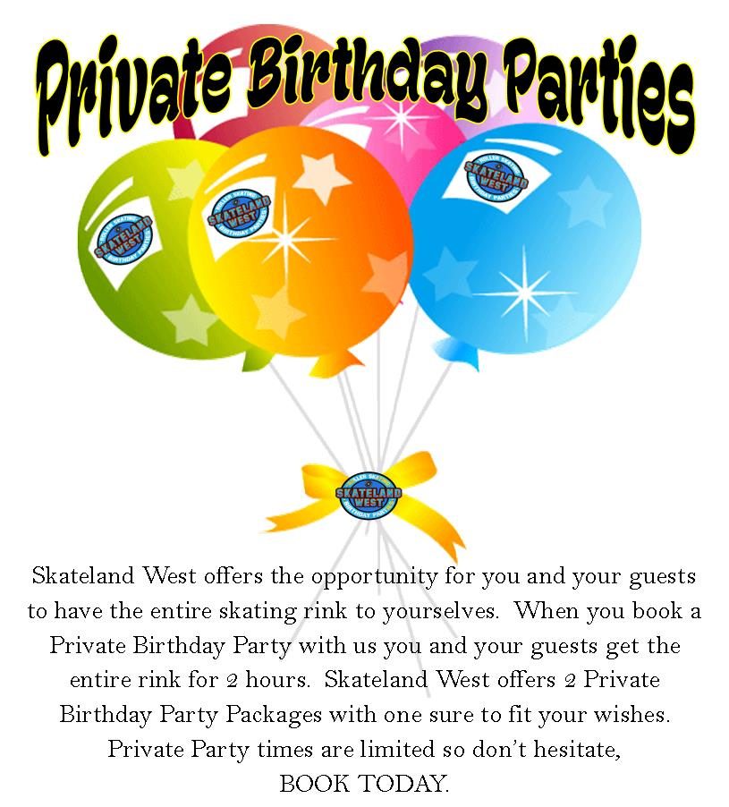 Private Parties - Skateland West